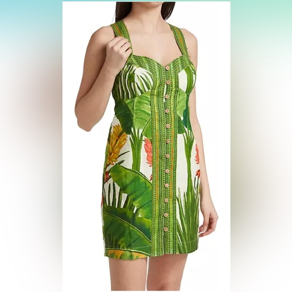 FARM Rio | Dresses | Nwt Farm Rios Fresh Forest Scarf Minidress S M ...